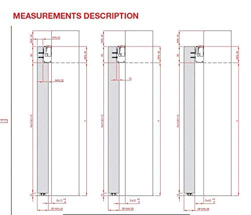 Milcasa Magic 2 – Wall Mount Concealed Sliding System for Wood Doors (Door is NOT Included) - Completely Concealed Hardware and Track (1800) Made in Italy