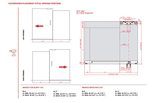 Milcasa Magic 2 – Wall Mount Concealed Sliding System for Wood Doors (Door is NOT Included) - Completely Concealed Hardware and Track (1800) Made in Italy