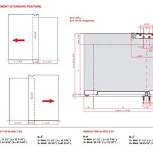 Milcasa Magic 2 – Wall Mount Concealed Sliding System for Wood Doors (Door is NOT Included) - Completely Concealed Hardware and Track (1800) Made in Italy