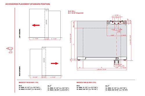 Milcasa Magic 2 – Wall Mount Concealed Sliding System for Wood Doors (Door is NOT Included) - Completely Concealed Hardware and Track (1800) Made in Italy