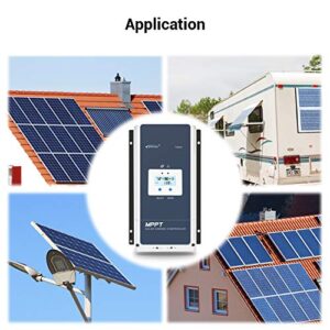 EPEVER 100A MPPT Solar Charge Controller 12V/24V/36V/48V DC Automatically Identifying System Voltage Max.PV 150V Solar Panel Regulator (Tracer 10415 an)