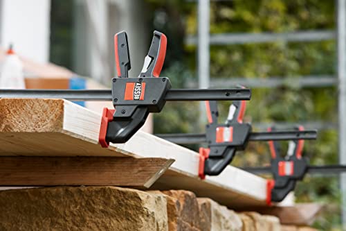 BESSEY EHK SERIES - 600 lb Clamping Force - 24 in - EHKXL24 Trigger Clamp Set - 3.625 in. Throat Depth - Wood Clamps, Tools, & Equipment for Woodworking, Carpentry, Home Improvement, DIY