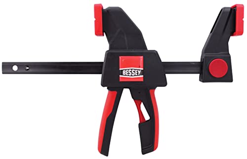 BESSEY EHK SERIES - 300 lb Clamping Force - 12 in - EHKL12 Trigger Clamp Set - 3.125 in. Throat Depth - Wood Clamps, Tools, & Equipment for Woodworking, Carpentry, Home Improvement, DIY