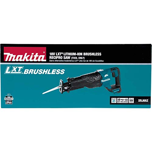 Makita XRJ05Z-R 18V LXT Brushless Lithium-Ion Cordless Reciprocating Saw (Tool Only) (Renewed)