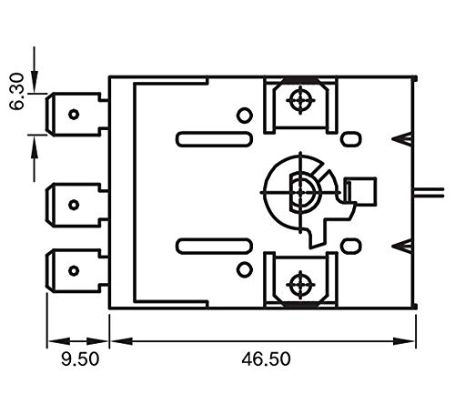 Capillary Thermostat TS-120SR 32-248F, 20A / 250V