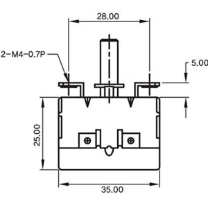 Capillary Thermostat TS-120SR 32-248F, 20A / 250V