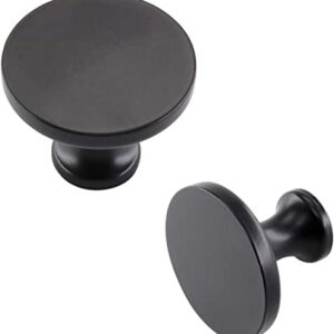 goldenwarm Black Kitchen Hardware Cupboard Knobs - LS9189BK Cabinet Hardware Black Knobs for Dresser Drawers Door Cabinet Knobs Diameter 1.26inch, 5Pack