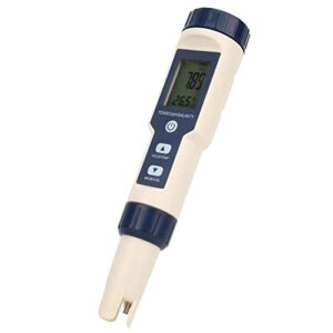 5 in 1 portable digital ph/salinity/temp/tds/ec meter, ip67 portable multifunctional water quality detector for drinking water aquariums