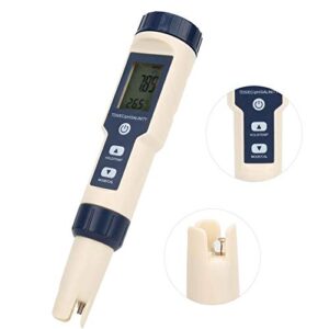 5 in 1 Portable Digital PH/Salinity/Temp/TDS/EC Meter, IP67 Portable Multifunctional Water Quality Detector for Drinking Water Aquariums