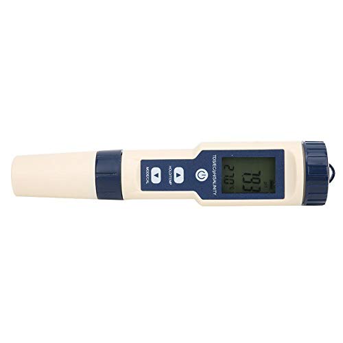 Water Quality Tester, EZ-9909 5 in 1 Function Water Quality Testing Meter PH Salinity TDS EC Tester with Backlight for Aquaculture, Drinking Water, Swimming Pool