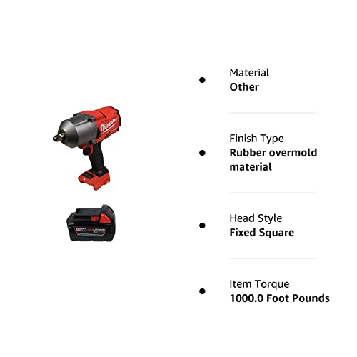 Milwaukee 2767-20 1/2" High Torque Impact Wrench w/ 48-11-1850 5.0Ah Battery