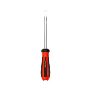 Jetech Flat-Head Demolition Screwdriver with Striking Cap 8x150mm, S2 Steel Slotted Go Through Screwdriver, Magnetic Tip, Ergonomic Soft Grip TPR Handle