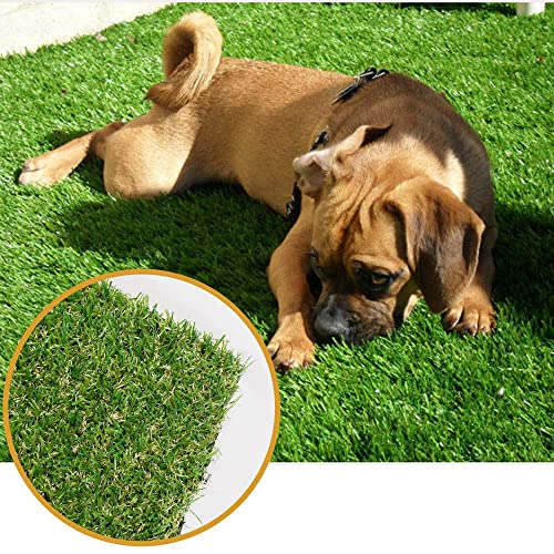 Griclner Artificial Grass Lawn Turf 4 FT x 7 FT(28 Square FT) 0.8inch Realistic Synthetic Grass Mat, Indoor Outdoor Garden Lawn Landscape for Pets,Fake Faux Grass Rug with Drainage Holes