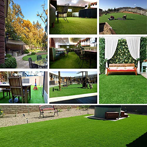 Griclner Artificial Grass Lawn Turf 4 FT x 7 FT(28 Square FT) 0.8inch Realistic Synthetic Grass Mat, Indoor Outdoor Garden Lawn Landscape for Pets,Fake Faux Grass Rug with Drainage Holes