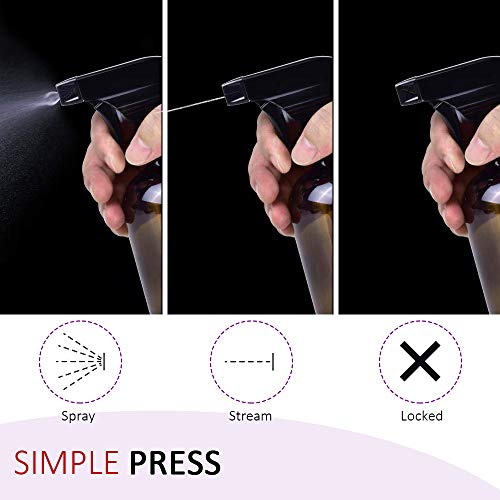 AMORIX 12PCS Spray Bottle Nozzle Trigger Sprayer Black Spray Top - Heavy Duty Replacement Nozzle with Mist Stream Sprayer, Fits 28/400 Boston Spray Nozzle for Bottles, Gardening, Cleaning Solutions