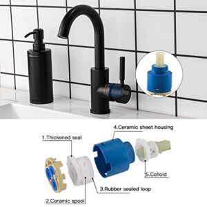 Bar Sink Faucet Matte Black GAPPO Bathroom Faucet Stainless Steel Farmhouse Lavatory Sink Faucet Mixer Small Kitchen Faucet