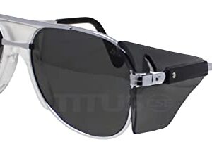 TITUS G77 Premium Metal Frame Aviator Z87+, Z87.1 Safety Glasses Side Shield Motorcycle Shooting DOT ANSI CE Approved Eyewear