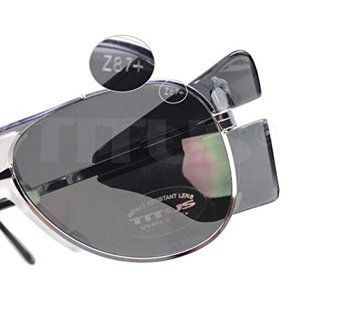 TITUS G77 Premium Metal Frame Aviator Z87+, Z87.1 Safety Glasses Side Shield Motorcycle Shooting DOT ANSI CE Approved Eyewear