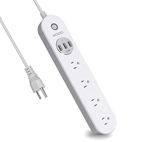 XODO WP4 Smart Power Strip - WiFi Surge Protector with 3 USB Ports and 4 Outlets - App Controlled Appliance - Time Schedule - No Hub Required - Compatible with Alexa and Google Home Assistant