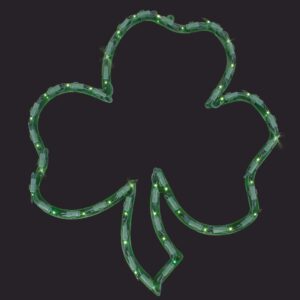 northlight 17" lighted st. patrick's day irish shamrock window silhouette