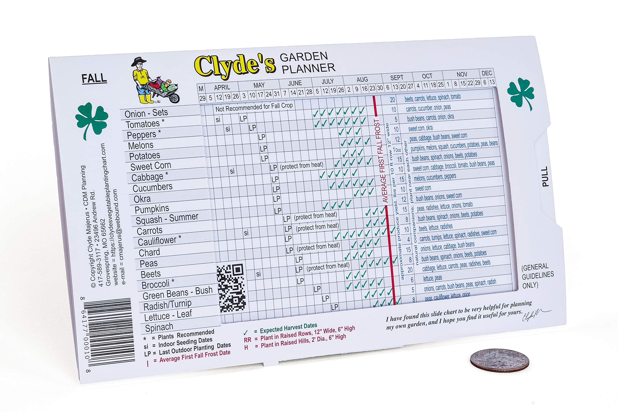 Clyde's Garden Planner - Clyde's Vegetable Planting Slide Chart