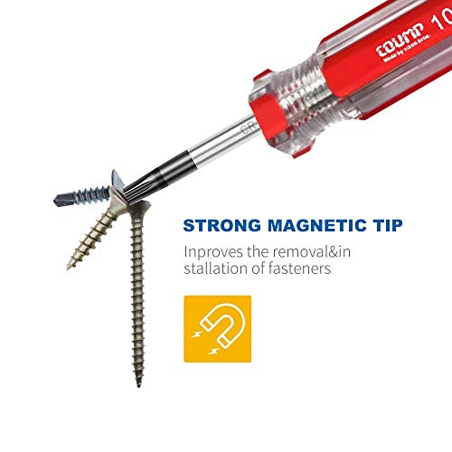 RONMAR 13-Piece Magnetic Torx Screwdrivers Set, Security Tamper Proof, T4、T5、T6、T7、T8、T9、T10、T15、T20、T25、T27、T30、T40 (red)