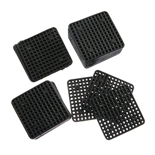 Maxmoral 30pcs Flower Pot Hole Mesh Pads Plastic Square Thicken Breathable Net Bottom Grid Mat for Bonsai Garden Supplies