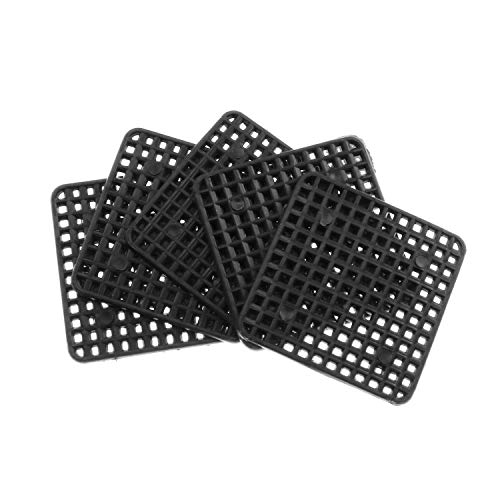 Maxmoral 30pcs Flower Pot Hole Mesh Pads Plastic Square Thicken Breathable Net Bottom Grid Mat for Bonsai Garden Supplies