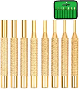 swanlake 8-piece brass punch set, removing repair tool1/8" - 5/16" brass pin drive punch set