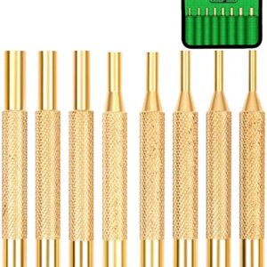 SWANLAKE 8-Piece Brass Punch Set, Removing Repair Tool1/8" - 5/16" Brass Pin Drive Punch Set