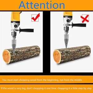 Firewood Log Splitter Drill, Wood Splitter Drill Bits,Heavy Duty Drill Screw Cone Driver for Hand Drill Stick (Square Shank)