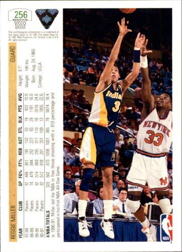 1991-92 Upper Deck #256 Reggie Miller NBA Basketball Trading Card