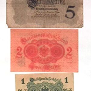 1906-14 German Empire pre WW1 Full Banknote Collection 1 to 1000 Mark