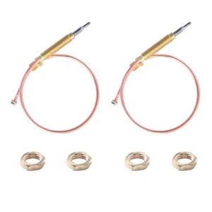 f273117 thermocouple for compatible with mr heater f273100, f27310, mh12, mh12c, replacement thermocouple heater made by copper construction milled brass fittings 12-1/2" length (2 pack)