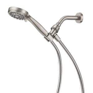 moen ignite spot resist brushed nickel hand held shower head package with 2.5 gpm high pressure spray, 20091srn