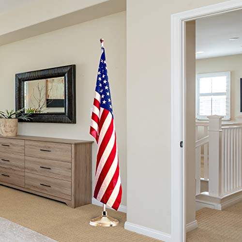 Base Stand for Flag Indoor Outdoor, Flag Base Stand Flag Pole Base for Large Flags, Flag Pole Floor Stand Hold Flagpole Base Indoor Gold Flag Pole Stand for 1.3'',1.1''and 0.9'' Diameter Flag Pole