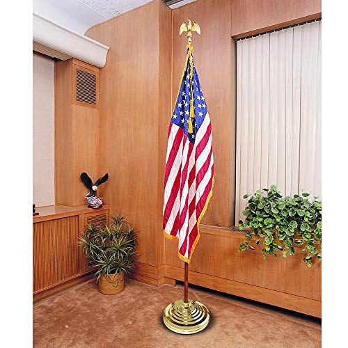 Base Stand for Flag Indoor Outdoor, Flag Base Stand Flag Pole Base for Large Flags, Flag Pole Floor Stand Hold Flagpole Base Indoor Gold Flag Pole Stand for 1.3'',1.1''and 0.9'' Diameter Flag Pole