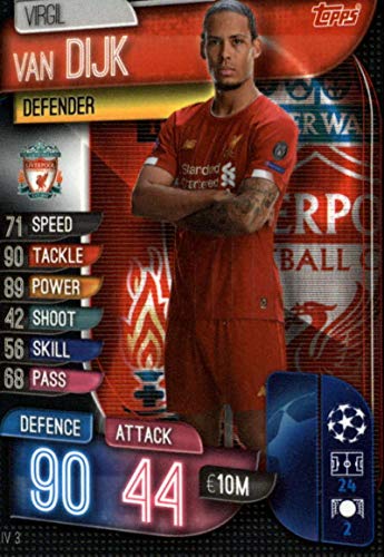 2019-20 Topps UEFA Champions League Match Attax #LIV 3 Virgil van Dijk LIVERPOOL FC Official Futbol Soccer Trading Card Game Playing Card