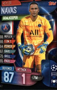 2019-20 topps uefa champions league match attax #psg 2 keylor navas paris saint-germain official futbol soccer trading card game playing card