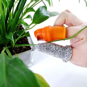 YBB 12 Pcs Gardening Silicone Thumb Knife Harvesting Tool, Separator Finger Plant Fruit Picking Knife Garden Tool (L)