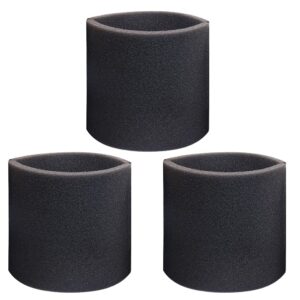 3 pack 90585 foam sleeve filter replacements for shop vac for vacmaster & for genie shop wet dry vacuums, vf2001 foam filter for wet dry vacuum cleaner