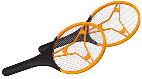 Hoont Bug Zapper Racket- 2 Pack Electric Fly Swatter | Large Handheld Indoor