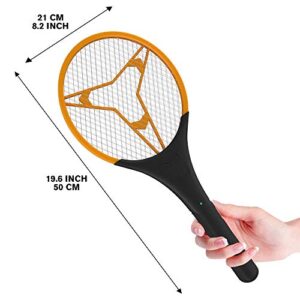 Hoont Bug Zapper Racket- 2 Pack Electric Fly Swatter | Large Handheld Indoor