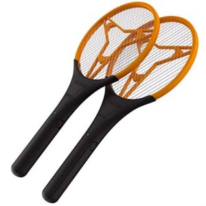 Hoont Bug Zapper Racket- 2 Pack Electric Fly Swatter | Large Handheld Indoor