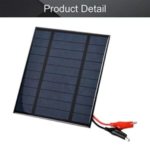 Fielect Small Solar Panels 5V 2.5W Mini Solar Panel Charger Polysilicon Solar Epoxy Cell Charger DIY Solar System Kit, 150x130mm