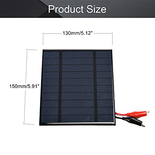 Fielect Small Solar Panels 5V 2.5W Mini Solar Panel Charger Polysilicon Solar Epoxy Cell Charger DIY Solar System Kit, 150x130mm