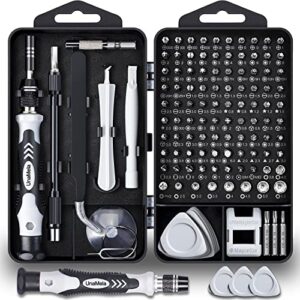 precision screwdriver set, unamela upgraded 122 in 1 with 101 bits repair tool kit, magnetic screwdriver set with 21 repair tools for electronics, laptop, computer, pc, iphone, ps4, game console