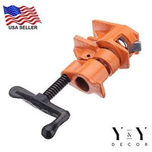 Y&Y Decor 4 PACK 3/4" Wood Gluing Pipe Clamp Set Heavy Duty PRO Woodworking Cast Iron