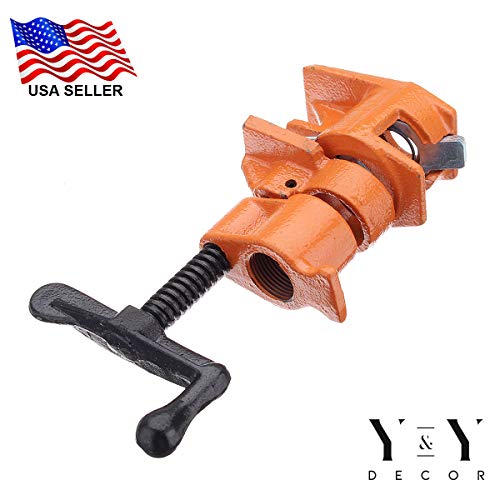 Y&Y Decor 4 PACK 3/4" Wood Gluing Pipe Clamp Set Heavy Duty PRO Woodworking Cast Iron