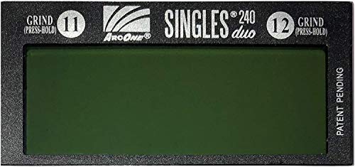 ArcOne S240 DUO Horizontal Single Auto-Darkening Filter for Welding, 2 x 4", Variable Shade, Grind Mode HD (Shade 11/12)